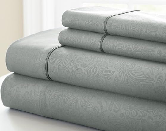 Microfiber Floral Embossed Sheet Set
