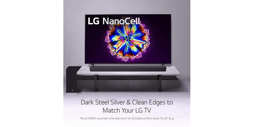 (NEW) LG SN8YG 3.1.2ch Dolby Atmos Sound Bar with Wireless Subwoofer