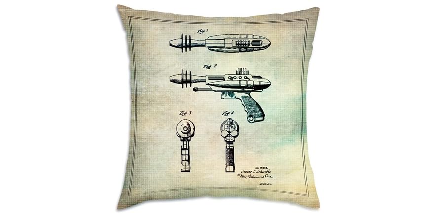 Pyrotomic Disintegrator Gun Throw Pillow