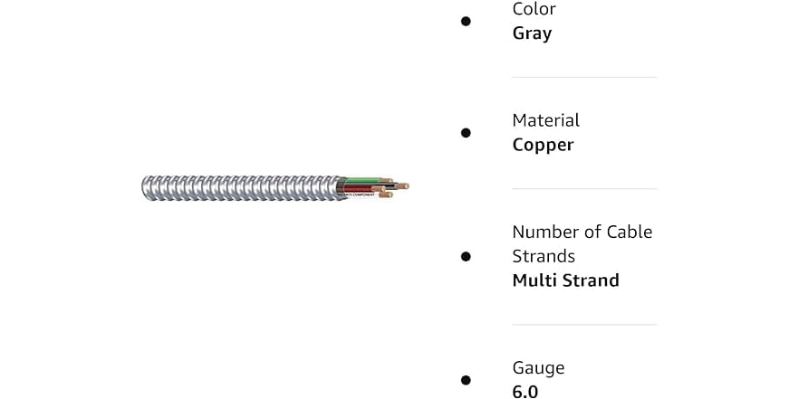 6/3 Metal Clad (MC) Cable with Ground
