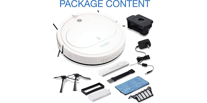 Pure Clean Robot Vacuum Cleaner with Remote Control