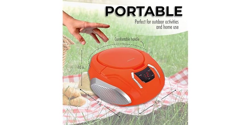 PROSCAN CD Boombox Radio Orange