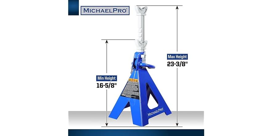 MichaelPro MP017002 6 Ton Double Pin Jack Stands