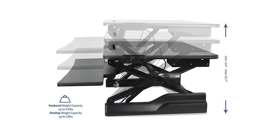 30" Sit Stand Monitor Riser & Lower Deck