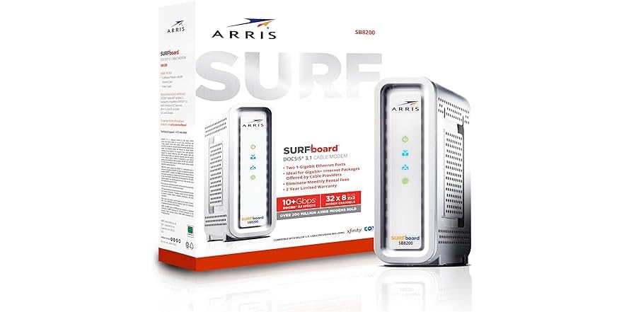 ARRIS Surfboard SB8200-RB - DOCSIS 3.1 Cable Modem