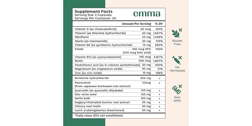 Emma Gut Health Supplement, 60ct