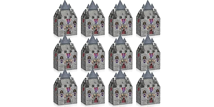 2 Pack - 16 Pcs Castle Cardboard Boxes