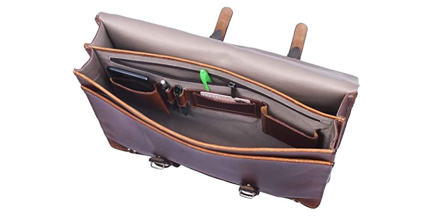 Leather Briefcase Satchel Bag