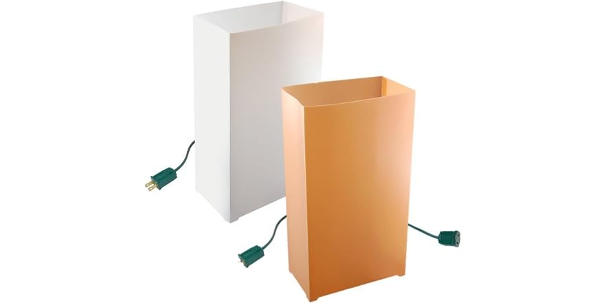 Electric Luminaria Kit, White - Set of 10