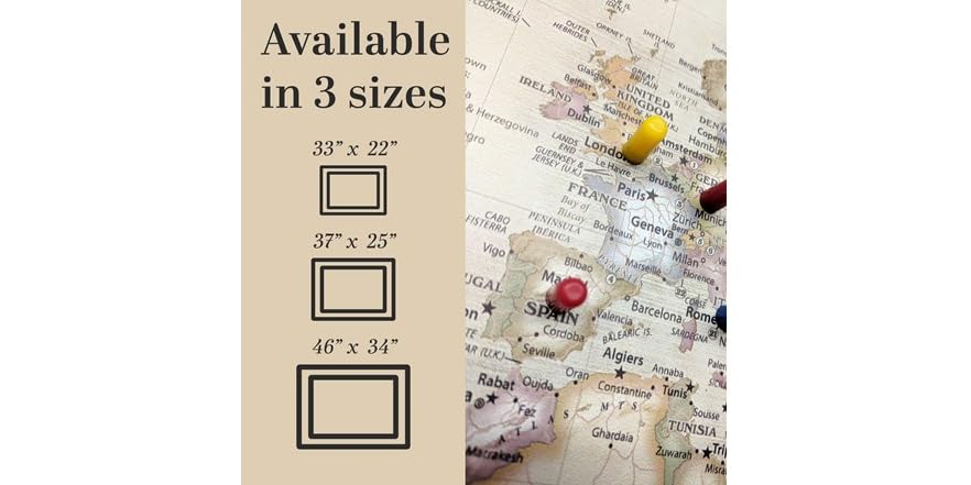 Framed Magnetic USA Map | Modern Grey