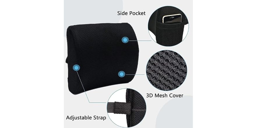 Memory Foam Lumbar Support Pillow