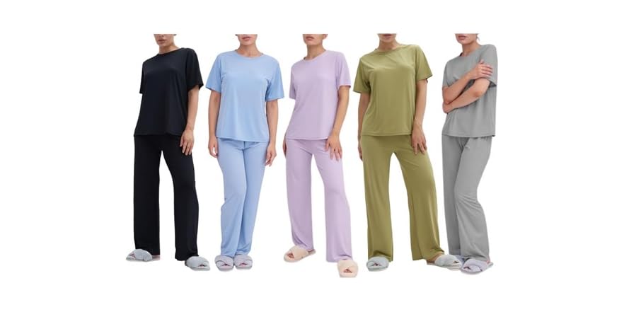 (6PC) Womens Short Sleeve Pajama Sets