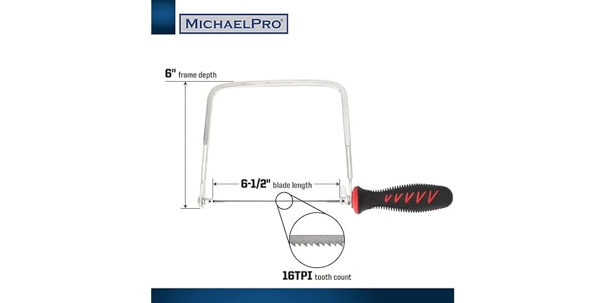MichaelPro MP018006 6-Inch Deep Coping Saw