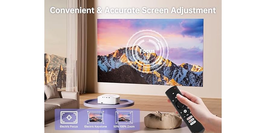GooDee 1080p 4K Support WiFi Bluetooth Projector