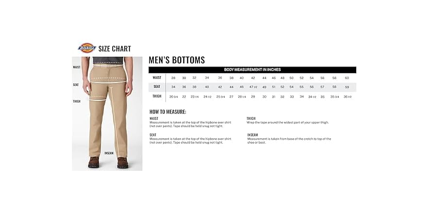 Dickies Twill Work Pant, 44W x 30L