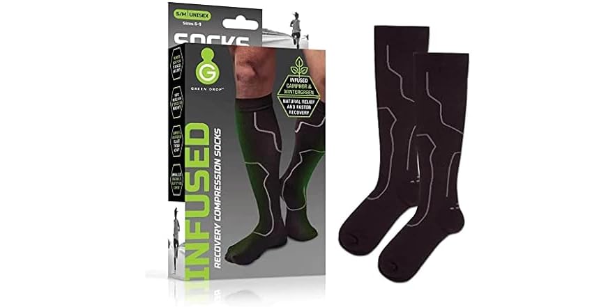 Green Drop Compression Socks