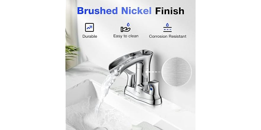 WaterSong 2 Handle Center Waterfall Spout Faucet