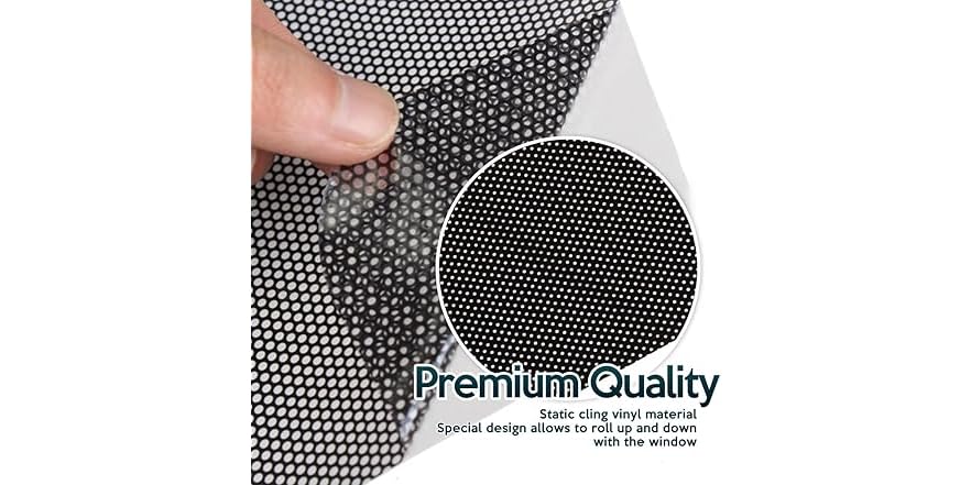 Zone Tech SS0005 Cling Glare Reducer Sun Shade Side Window
