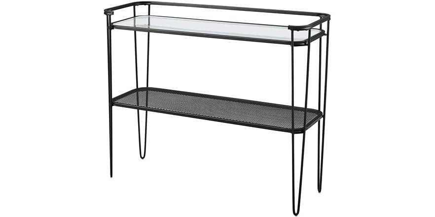 42" Mid Century Shelf Hairpin Leg Entryway Table
