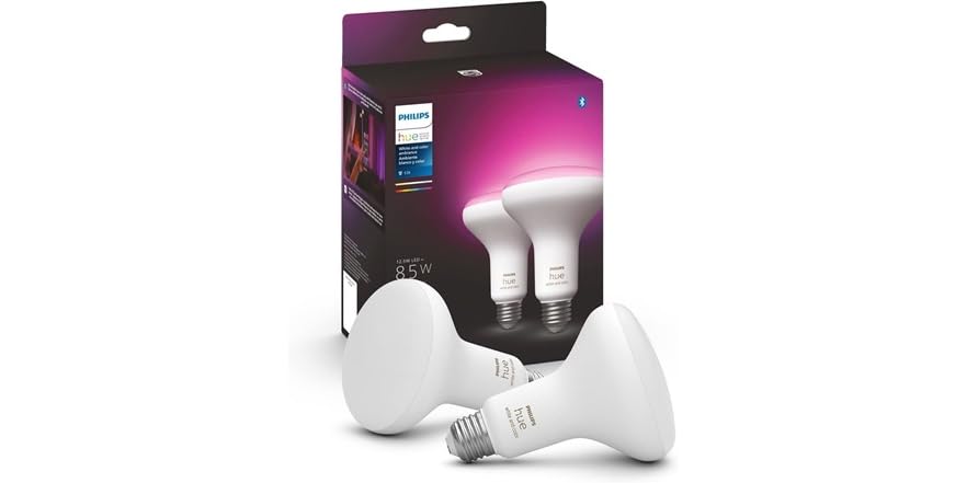 Philips Hue BR30 LED Smart Light Bulbs, 2 Pack