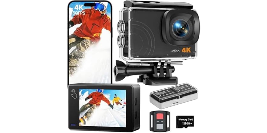 Euorosi Action Camera 4K 60FPS 48MP