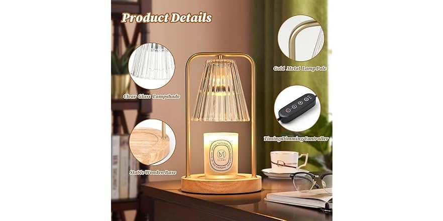 VerRon Candle Warmer Lamp with Timer