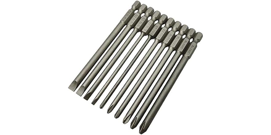 Long Slotted and Cross Driver Bit Sets