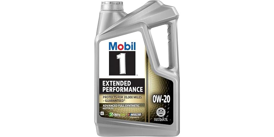Mobil 1 Full Synthetic Motor Oil 0W-20, 5 Qt