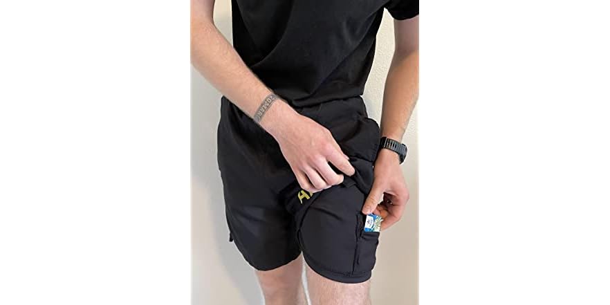 Army PT Shorts - with Pockets (Medium) Black