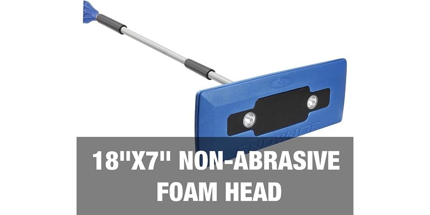 Snow Joe 4-In-1 Snow Broom + Ice Scraper