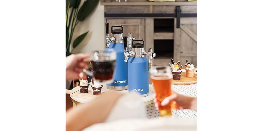 Razorri Comodo Beer Growler Blue 128oz
