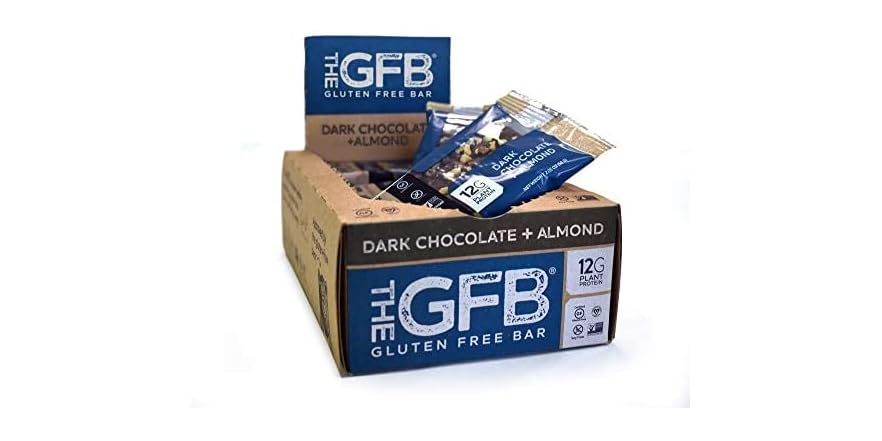 The GFB Gluten Free Protein Bars, Dark Chocolate Almond (Pack of 12)