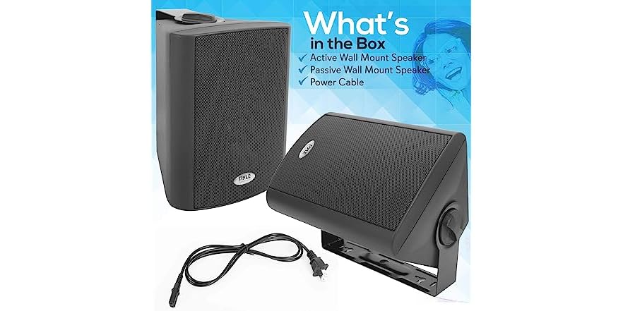 Pyle Wall Mount Home Speaker System (Pair)