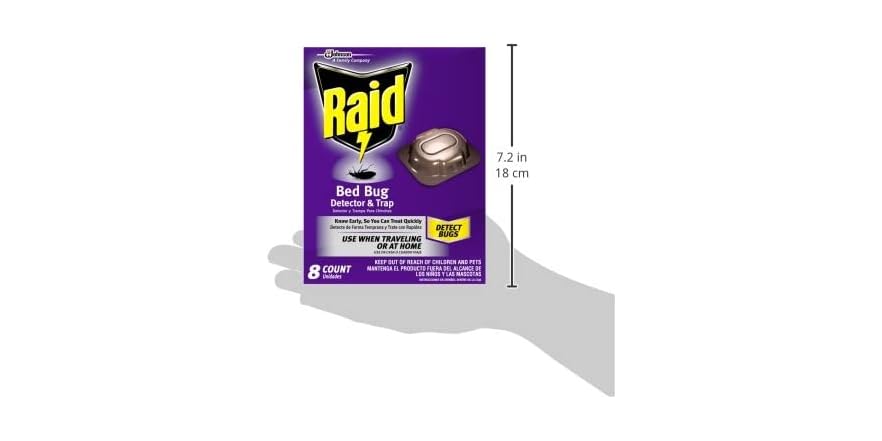 Raid Bed Bug Detector & Trap, 8 ct