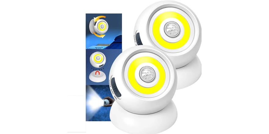 2 Pack 500 Lumens Motion Sensor Night Light