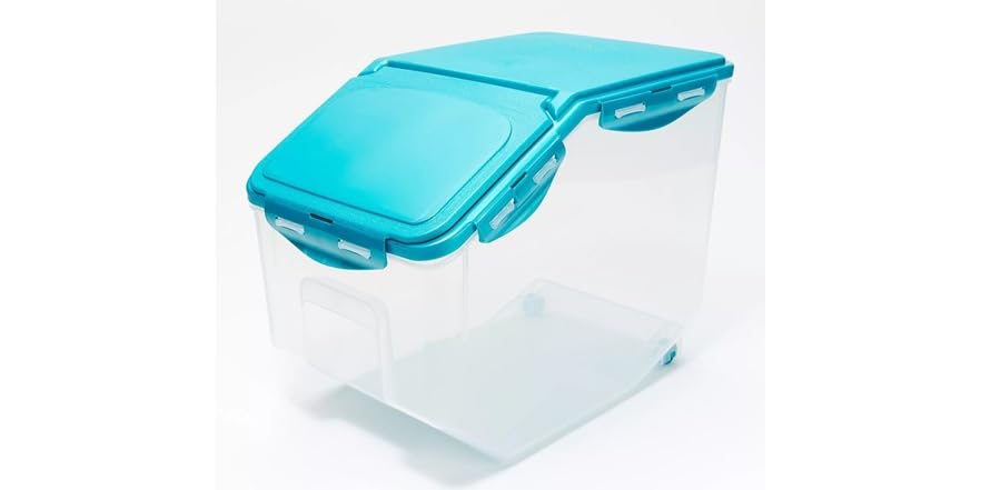 LocknLock XL Flip Top Storage Bin w/Wheels