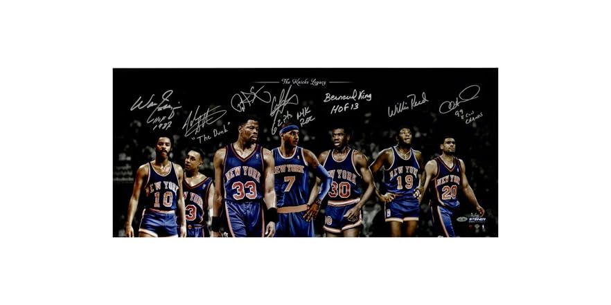 Knicks Legacy Signed 14x32 Collage Photo