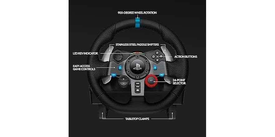 (NEW) Logitech G29 Driving Force Racing Wheel & Floor Pedals for PS5 ...