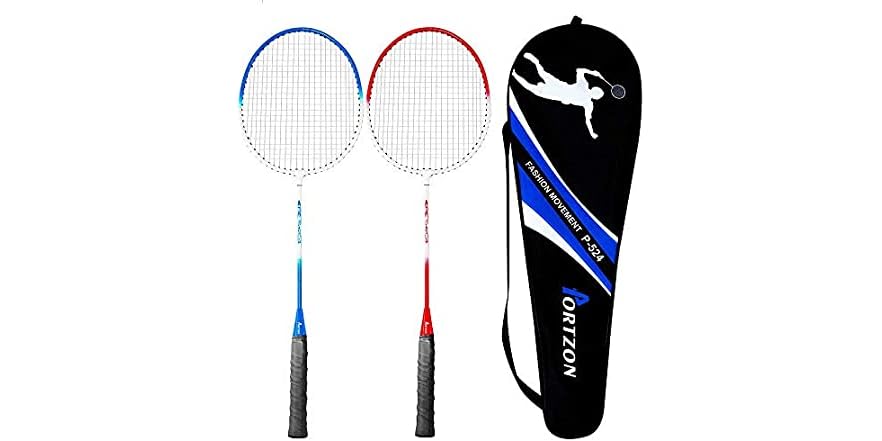 Portzon 2 Player Badminton Racquets Set
