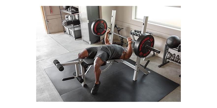 Weider Platinum Olympic Weight Bench, Rack