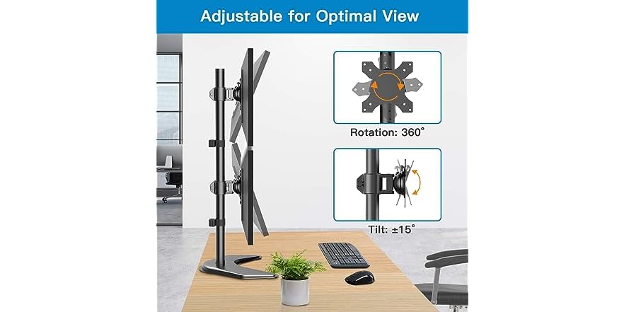 HUANUO Dual Monitor Stand - Vertical