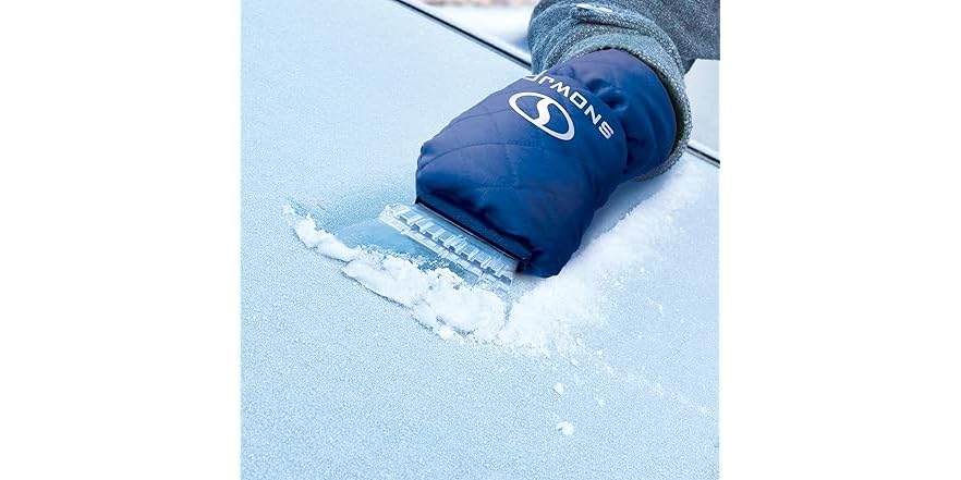 Snow Joe Fleece Lined Mitt Ice Scraper