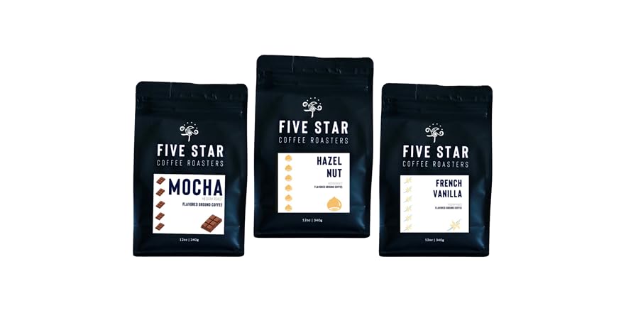 3Pk Five Star Coffee Roasters Flavored Coffee
