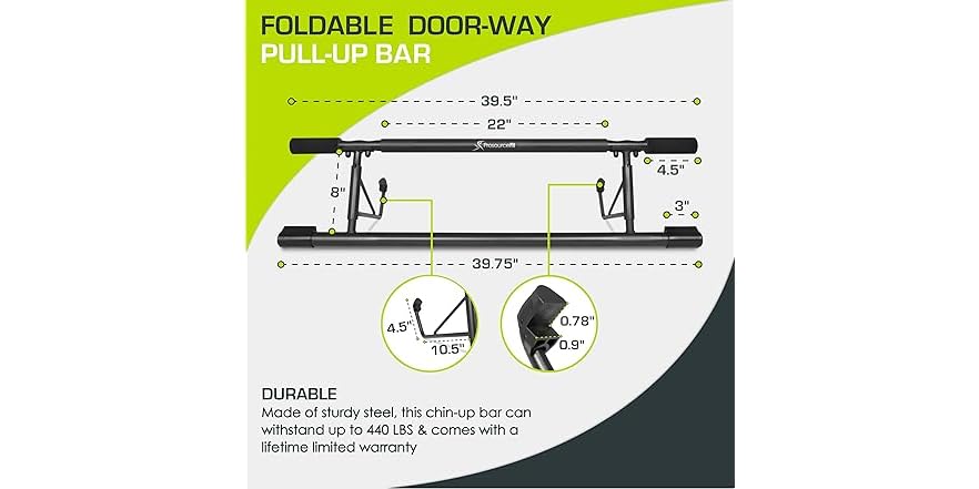 ProsourceFit Foldable Pull Up Bar/Doorway