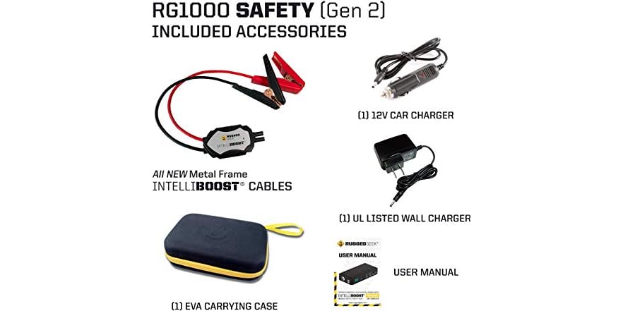 Rugged Geek RG1000 Safety Jump Starter