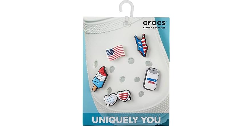 Crocs Jibbitz 5-Pack USA Shoe Charms