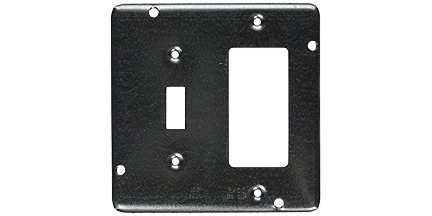 Hubbell-Raco 1/2" Raised Square GFCI & Toggle Switch Cover
