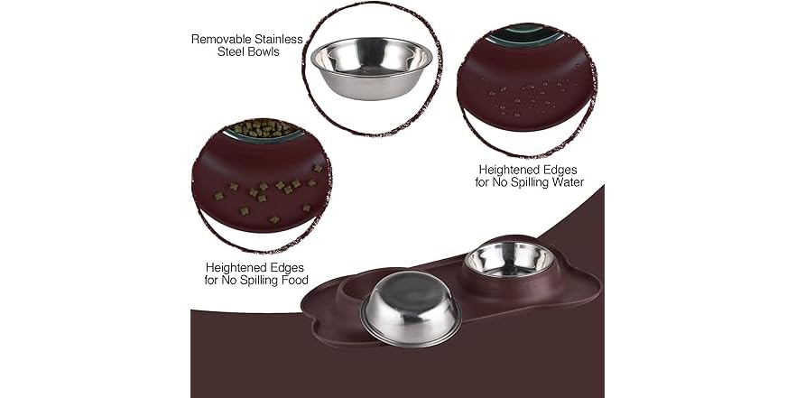2 Pet Stainless Steel Bowls (2 Pack)