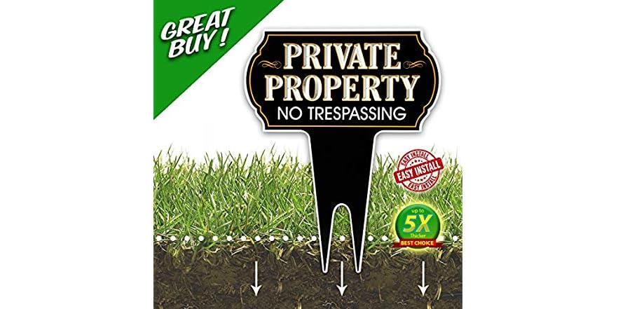 Metal Yard Sign Private Property