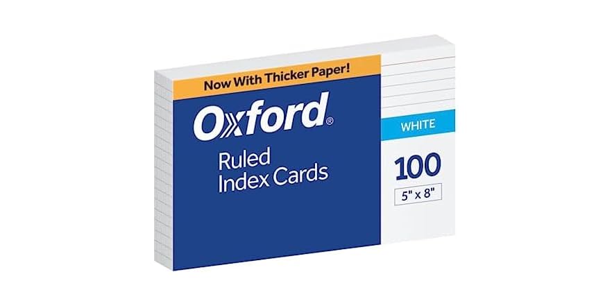 Oxford Premium Ruled Index Cards - 5" x 8"